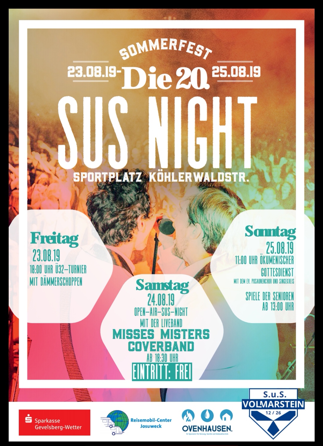 Freier Eintritt zur 20. SuS Night – SuS Volmarstein